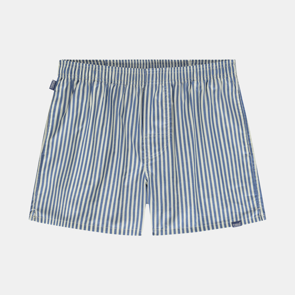 Pockies© - Pocketless Blue Striped Boxershorts